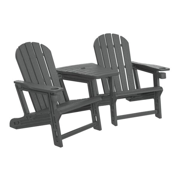 WESTIN OUTDOOR Coastline Gray Outdoor Patio All Weather Poly Plastic ...