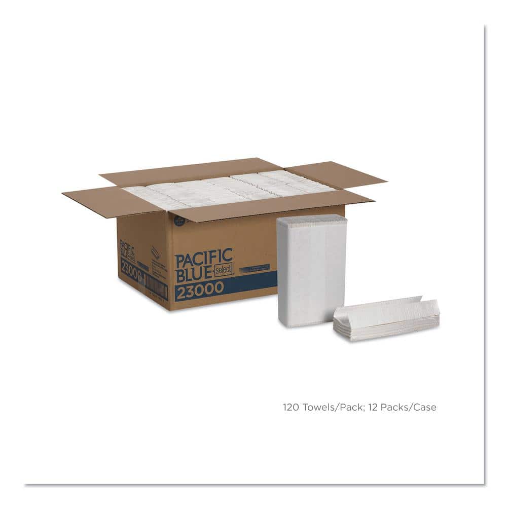 GP Pacific Blue Select White C-Fold Paper Towels 10 1/10 x 13 1/5 (120 ...