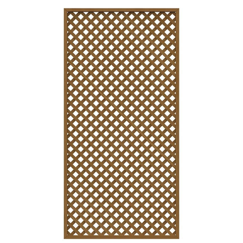 4 ft. x 8 ft. Untreated Redwood Douglas Fir Wood Privacy Lattice Panel ...