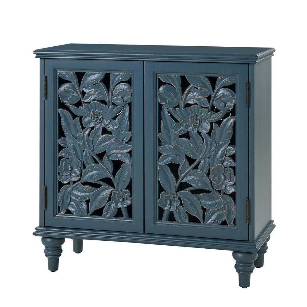 JAYDEN CREATION Dimitri Blue Traditional 32 in. Tall 2 - Hollow Door ...