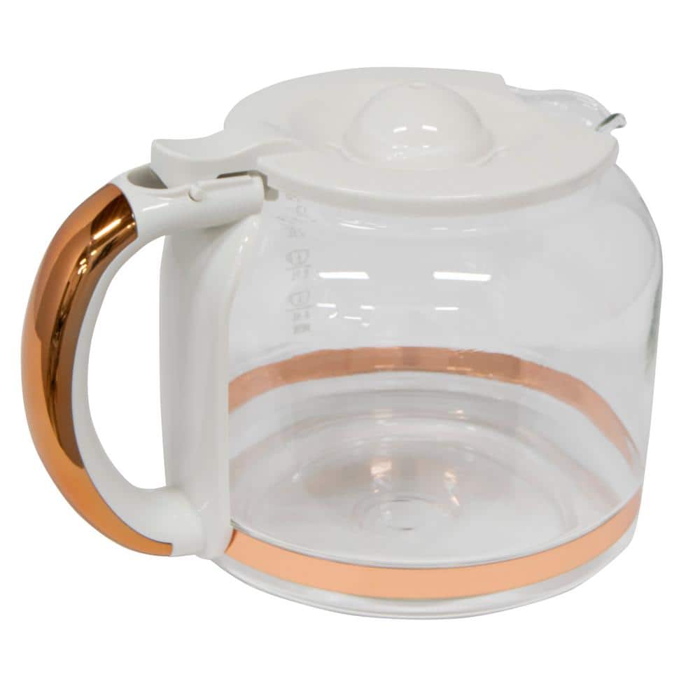 HADEN 12-Cup White / Copper Replacement Carafe with Lid 75489 - The ...