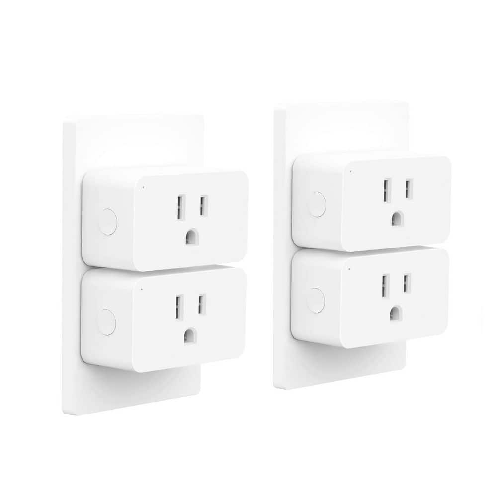 Aoibox 15 Amp 120-Volt Wi-Fi Smart Plug Grounding Outlet Connector ...