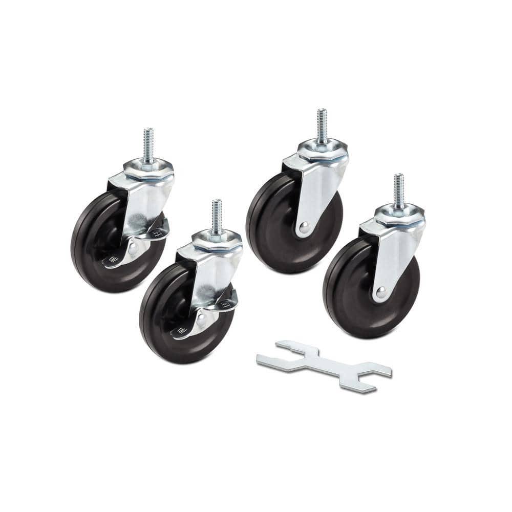 TRINITY 4 in. H x 1 in. D Swivel Wheel Set of (4) ZSV-99-018-4010 - The ...