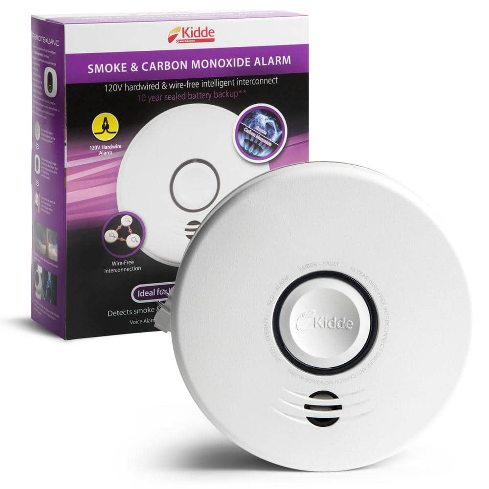 Kidde 10-Year Worry-Free Hardwired Smoke and Carbon Monoxide Detector ...