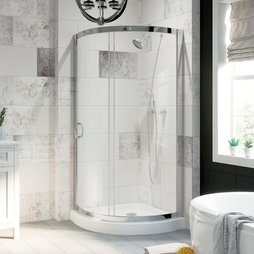 Reviews for OVE Decors Breeze 35 in. L x 35 in. W x 77 in. H Corner ...