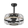 18 in. Indoor Black Low Profile Small Ceiling Fan with 3 Adjustable ...