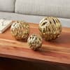Litton Lane Gold Aluminum Metal Metallic Cutout Orbs and Vase Filler (3 ...