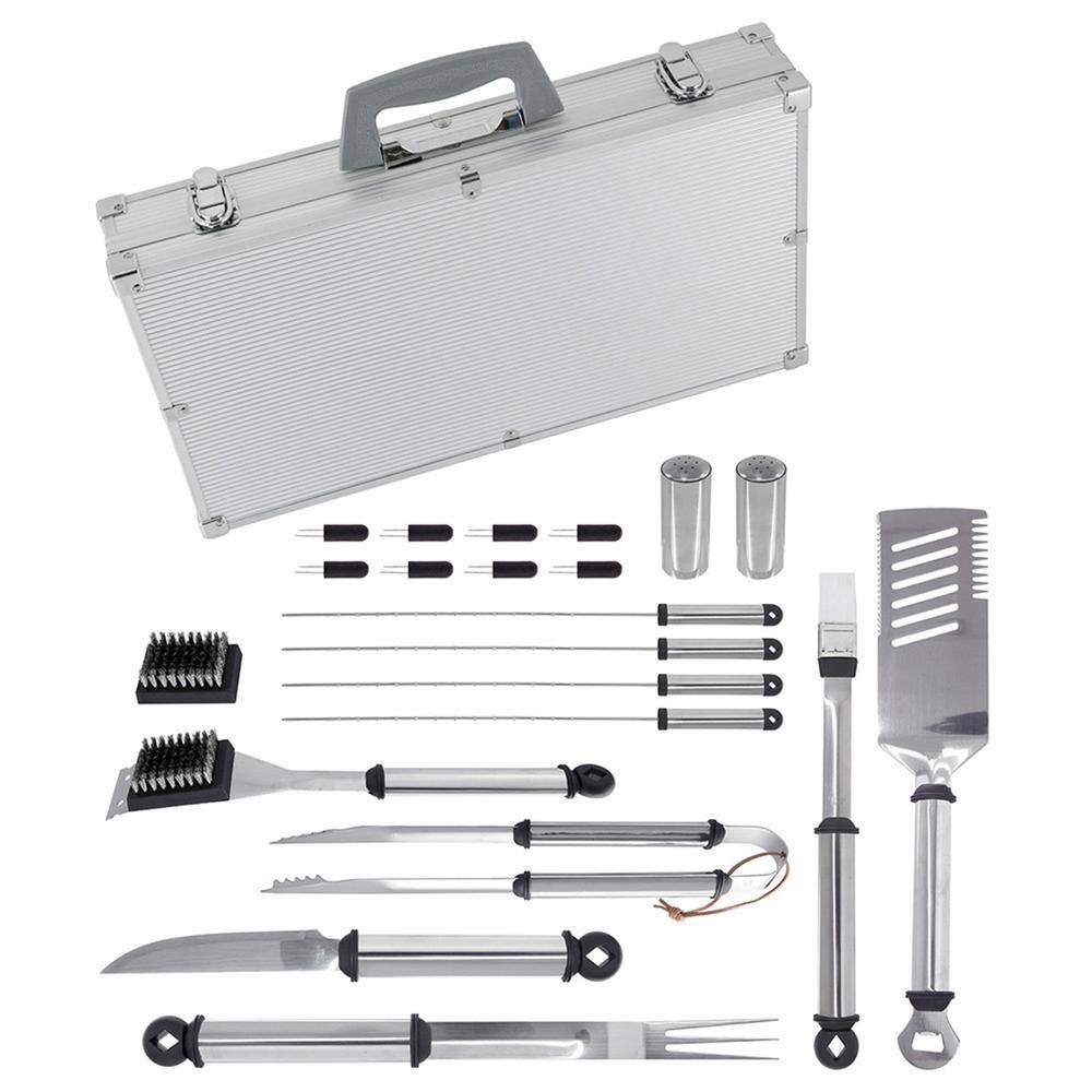 Silver Prestige Stainless Steel 21-Piece Cooking Accessory Grilling Set ...