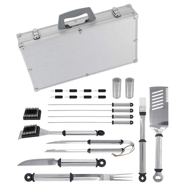 Silver Prestige Stainless Steel 21-Piece Cooking Accessory Grilling Set ...