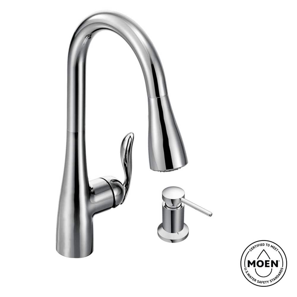 MOEN Arbor Single-Handle Pull-Down Sprayer Kitchen Faucet with Reflex ...