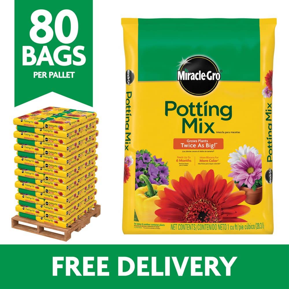 Miracle-Gro Potting Mix Pallet, 80 cu. ft., For Indoor and Outdoor ...