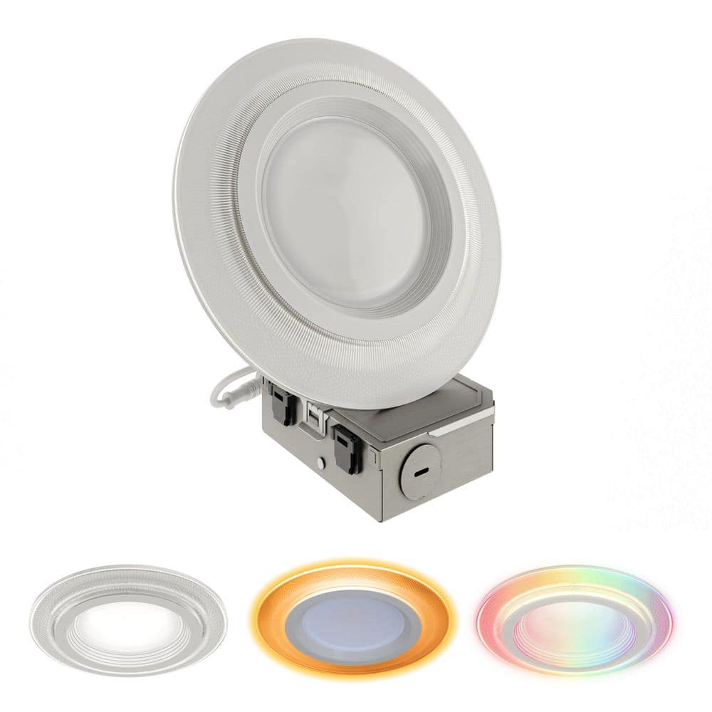 HALO RL Dual Zone 6 in. Smart Wi-Fi Canless Integrated LED Recessed ...