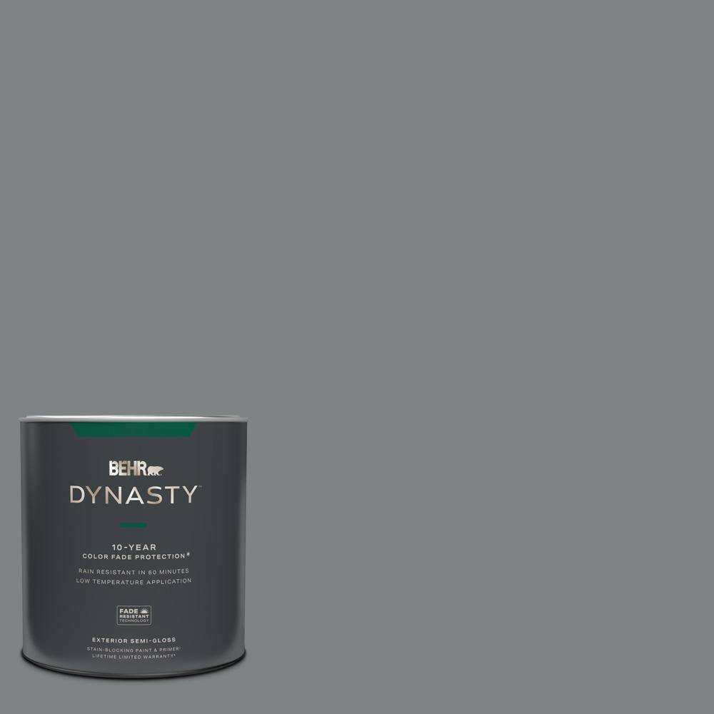 BEHR DYNASTY 1 qt. #PPU26-03 Legendary Gray Semi-Gloss Enamel Exterior ...