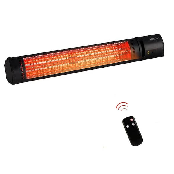 28 in. 5100 BTU 1500-Watt Wall-Mounted Outdoor Patio Infrared Electric ...