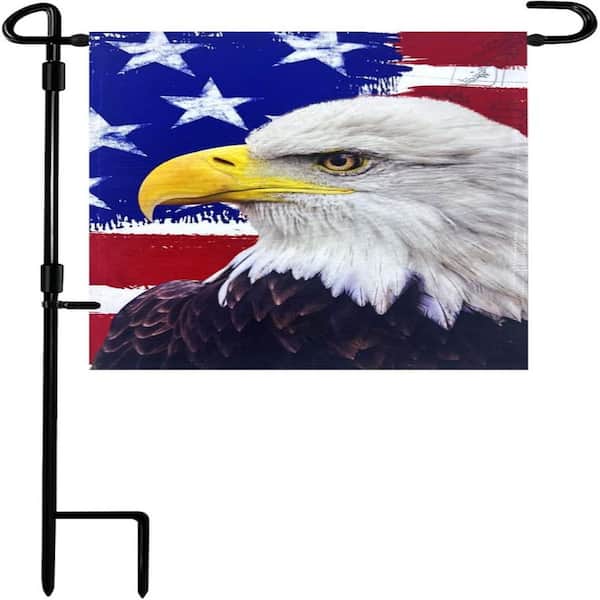 Cubilan Garden Flag Stand with American Garden Flags God Bless America ...