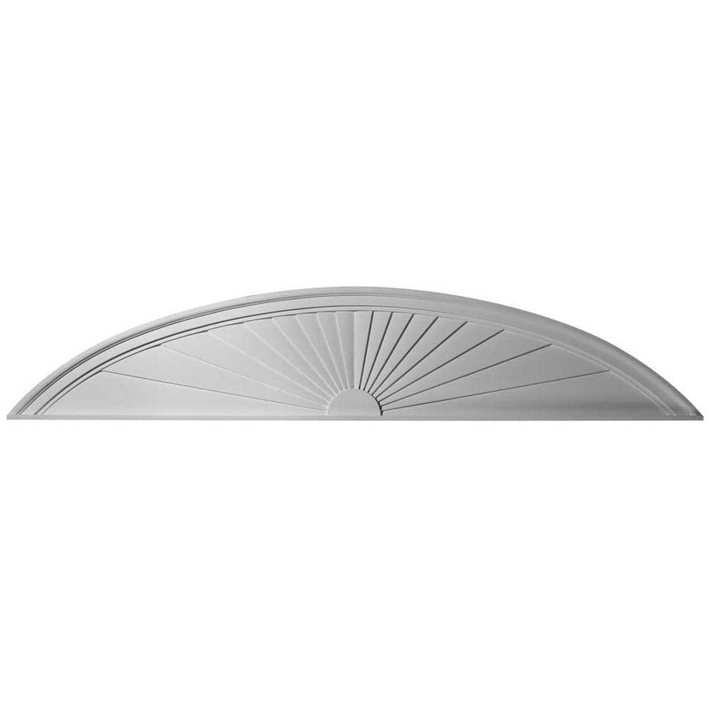 Ekena Millwork 72 in. x 2 in. x 14 in. Elliptical Sunburst Pediment ...