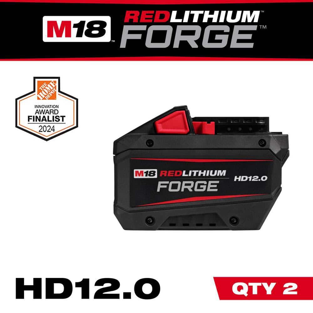 Milwaukee M18 18V Lithium-Ion REDLITHIUM FORGE HD 12.0 Ah Battery Pack ...