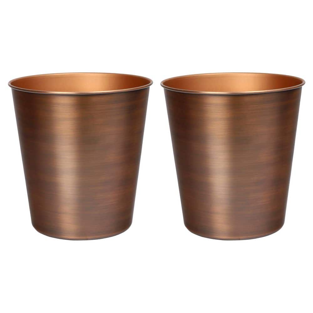 happimess Nolan Modern Classic Smooth Steel 2 Gal. Waste Bin, Antique ...