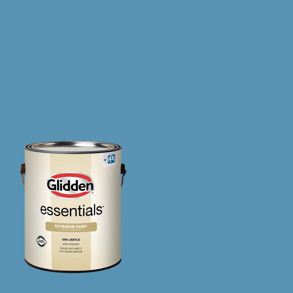 Glidden Essentials 1-gal. PPG1157-5 Vanity Satin Exterior Paint PPG1157 ...