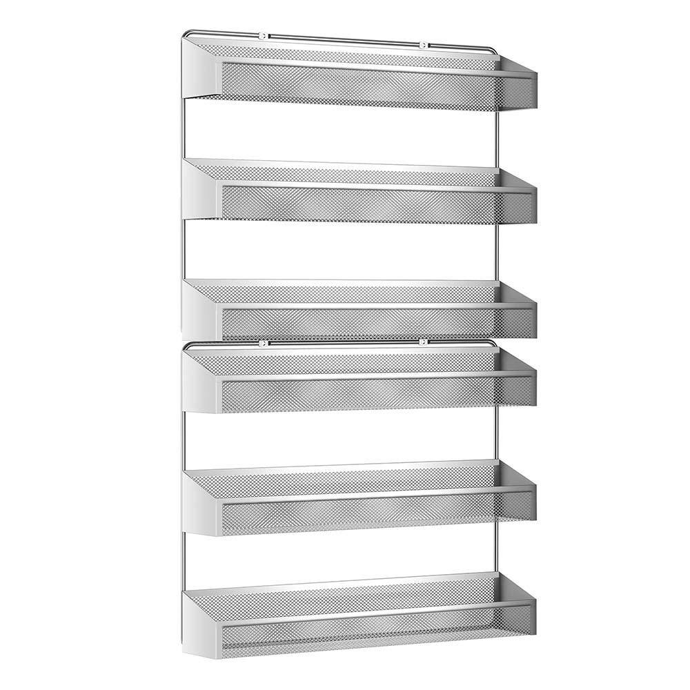 AULEDIO 2-Pack 3-Shelf Metal Wall Mount Spice Rack for Kitchen Cabinet ...