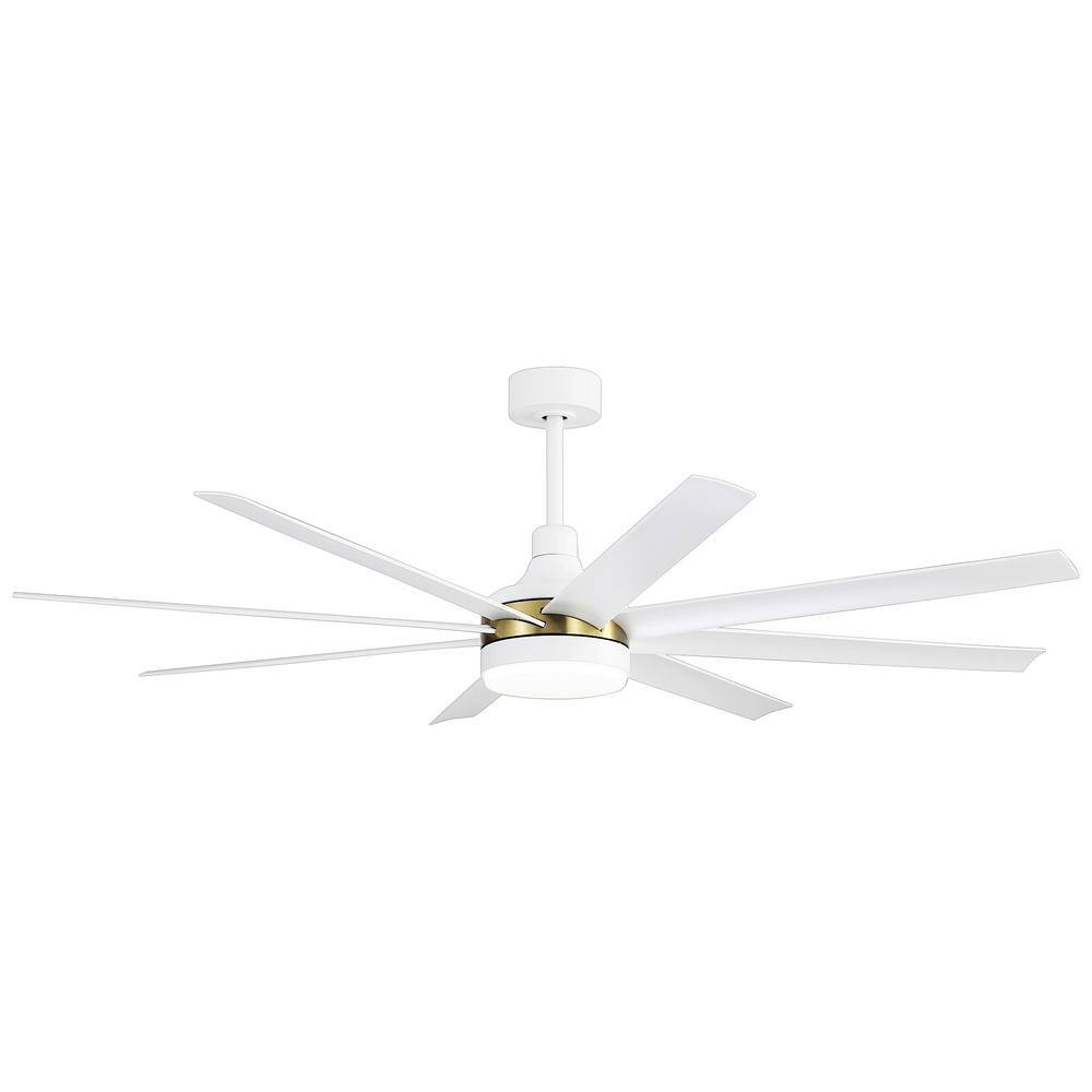 Reviews for Breezary Archer 65 in. Integrated LED Indoor White and Gold ...