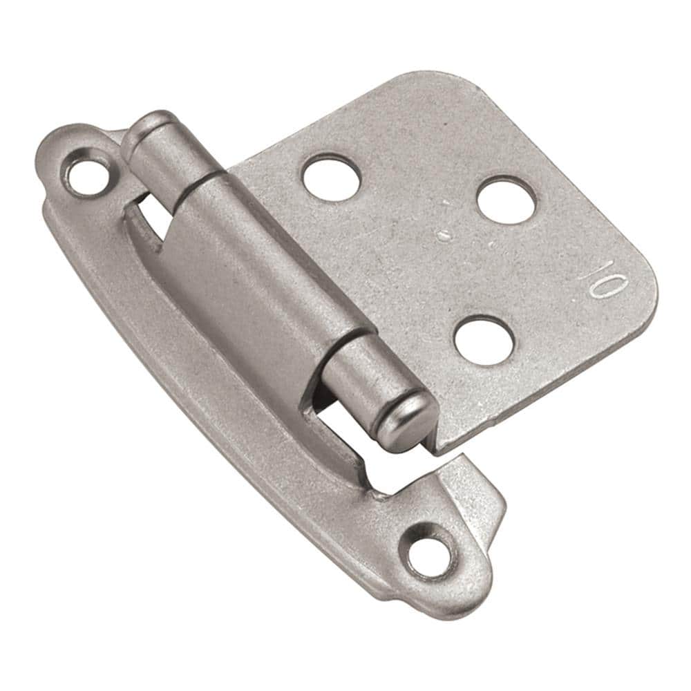 HICKORY HARDWARE Hinge Flush Surface Face Frame Self-Close Satin Nickel ...