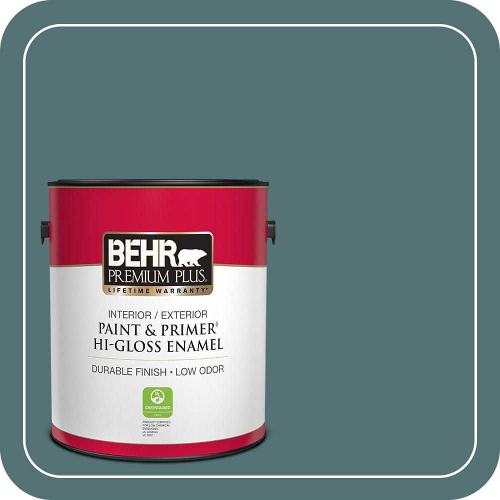 BEHR PREMIUM PLUS 1 gal. #PPU13-02 Juniper Berries Hi-Gloss Enamel ...