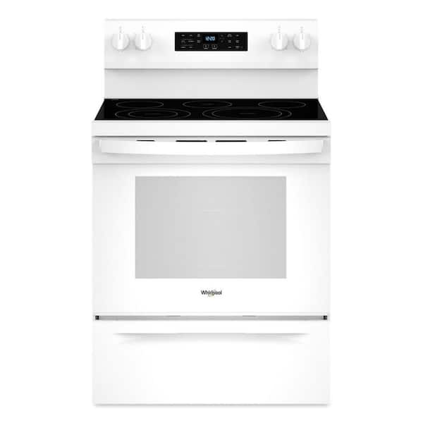 Whirlpool 30 in. 5- Element Freestanding Electric Range in White with ...
