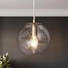Uolfin Modern Globe Kitchen Island Pendant Light 1-Light Gold Round ...