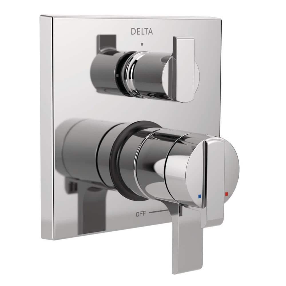 Delta Ara Modern 2-Handle Wall-Mount Valve Trim Kit with 3-Setting ...