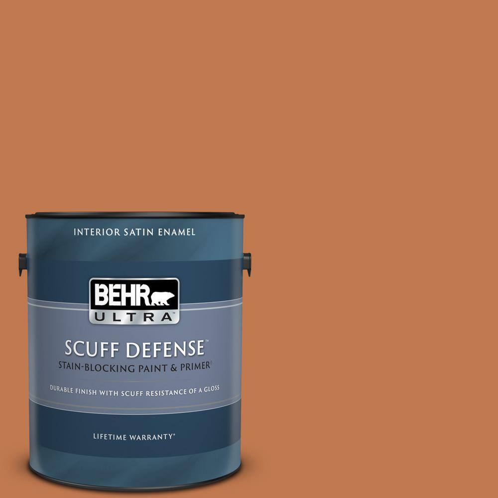 BEHR ULTRA 1 gal. #240D-6 Chivalry Copper Extra Durable Satin Enamel ...