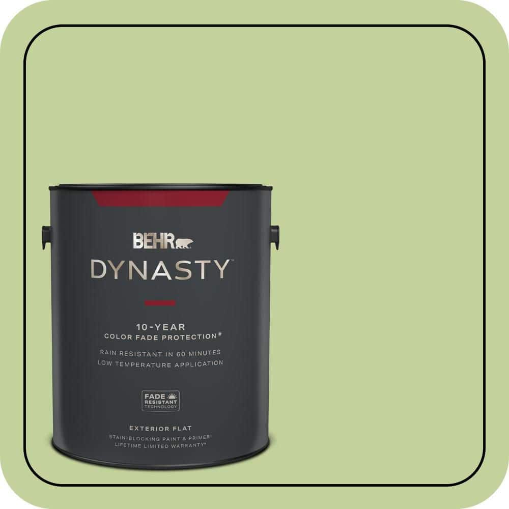 BEHR DYNASTY 1 gal. #P370-4 Cricket Field Flat Exterior Stain-Blocking ...