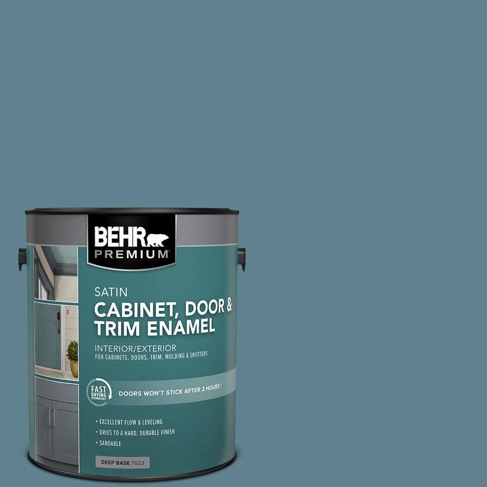BEHR PREMIUM 1 gal. #S470-5 Blueprint Satin Enamel Interior/Exterior ...