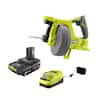 RYOBI ONE+ 18V Cordless Drain Auger and 2.0 Ah Compact Battery and ...