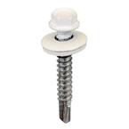 Nylo-Tec #12 x 1 in. Nylon White Bi-Hex Head Sheet Metal Screw (100 per ...