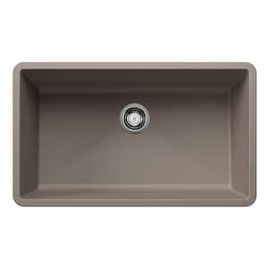 Blanco PRECIS Undermount Granite Composite 30 in. Single Bowl Kitchen ...