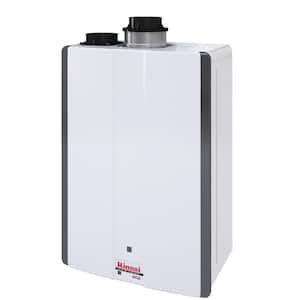 Rinnai Super High Efficiency 6.5 GPM Residential 130,000 BTU Natural Gas Interior Tankless Water ...