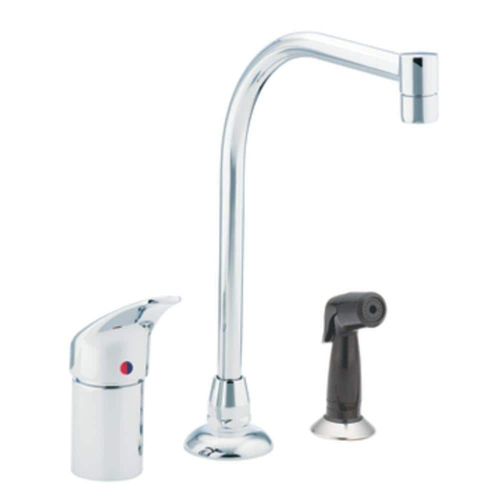 MOEN M-Bition Single Handle Side Sprayer Kitchen Faucet in Chrome 8138 ...