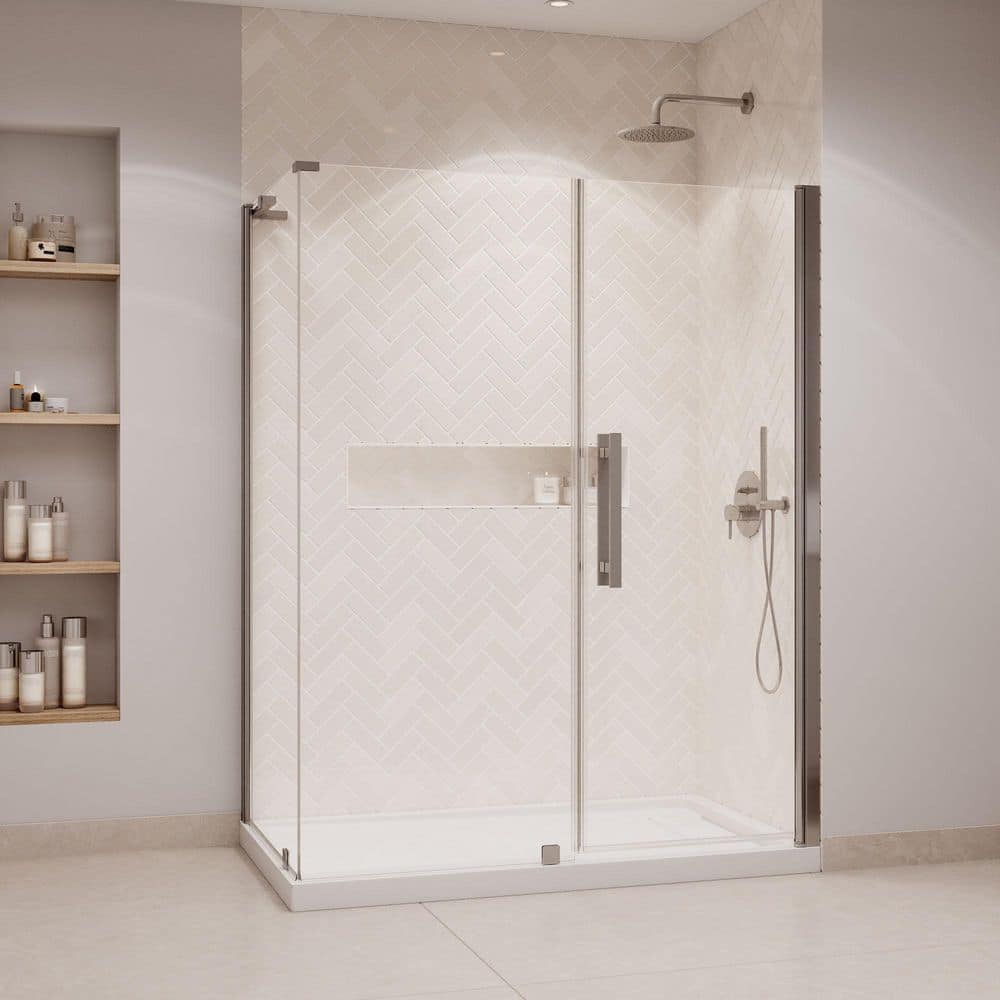 OVE Decors Pasadena 60 in. L x 36 in. W x 72.01 in H Corner Shower Kit ...