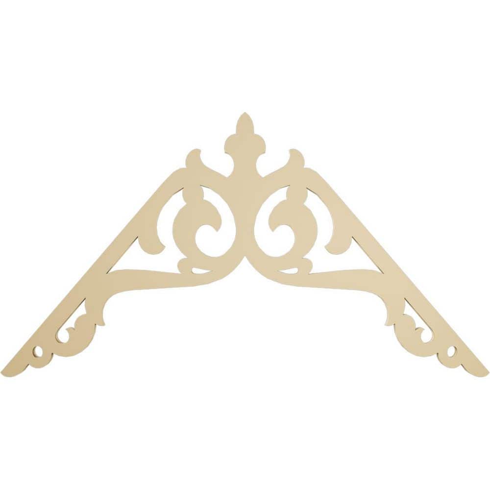Ekena Millwork 60 in. W x 35 in. H x 1 1/2 in. P (14/12) Pitch Amber ...