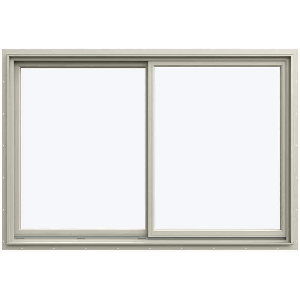 JELD-WEN 71.3125 in. x 47.5625 in. W-5500 Left-Hand Sliding Wood Clad ...