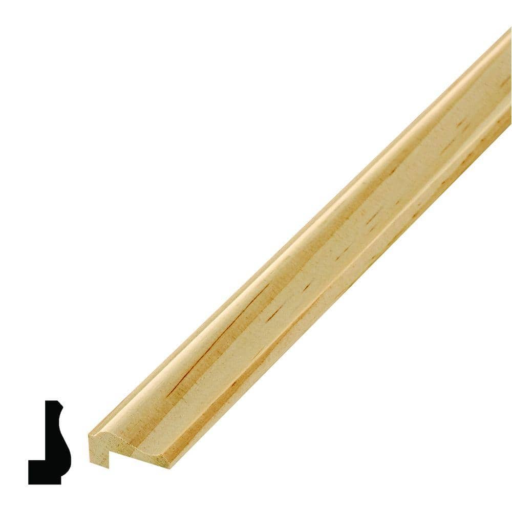 Alexandria Moulding WM 292 9/16 in. x 1-1/8 in. Pine Ply Cap Moulding ...