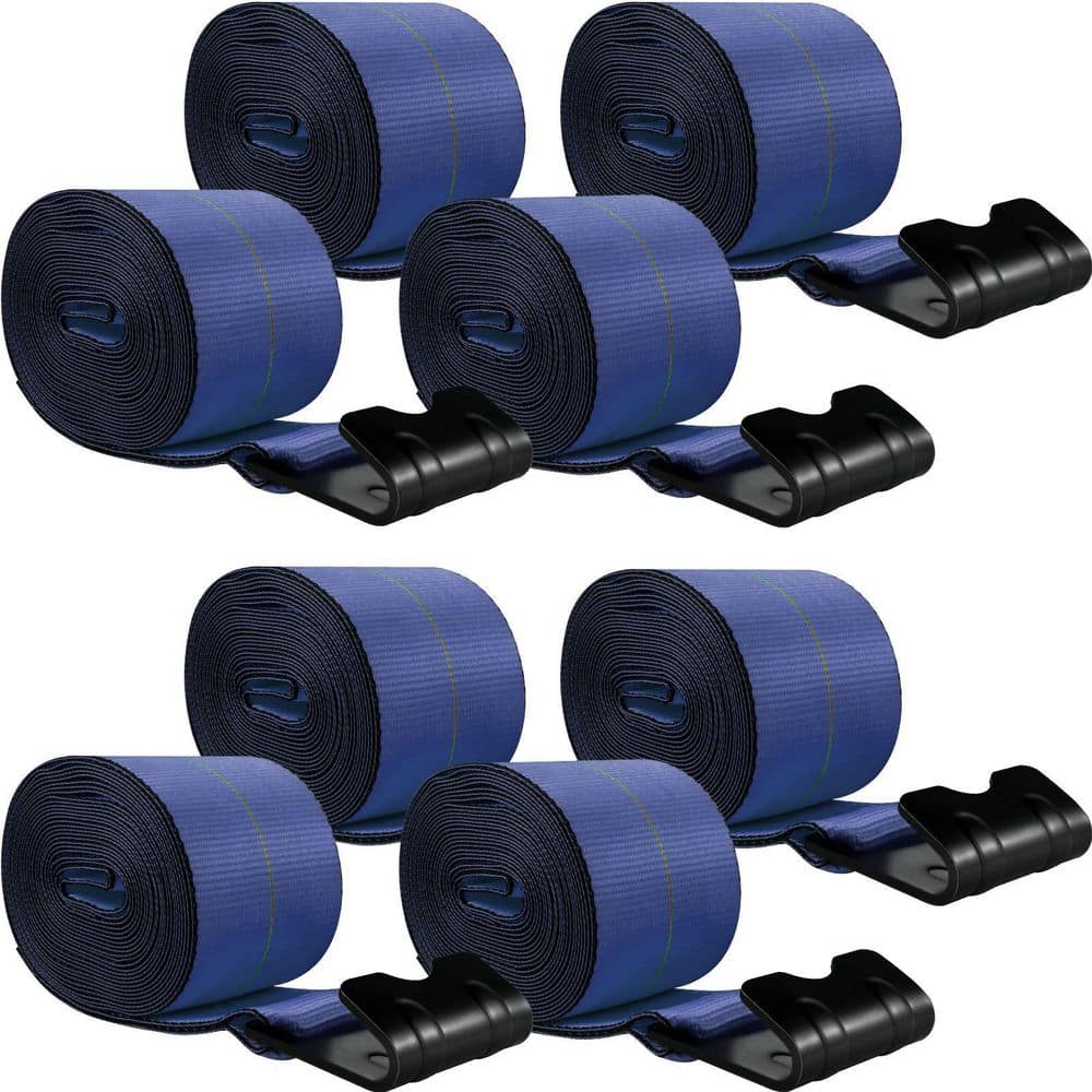 VEVOR Winch Straps 4 in. x 30 ft. Truck Straps 15,400 lbs. with Flat ...