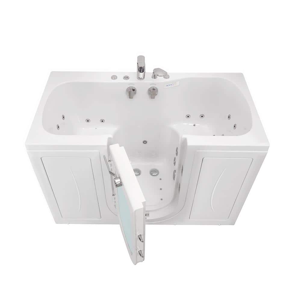 Ella Tub4Two 60 in. Whirlpool and Air Bath Walk-In Bathtub in White ...