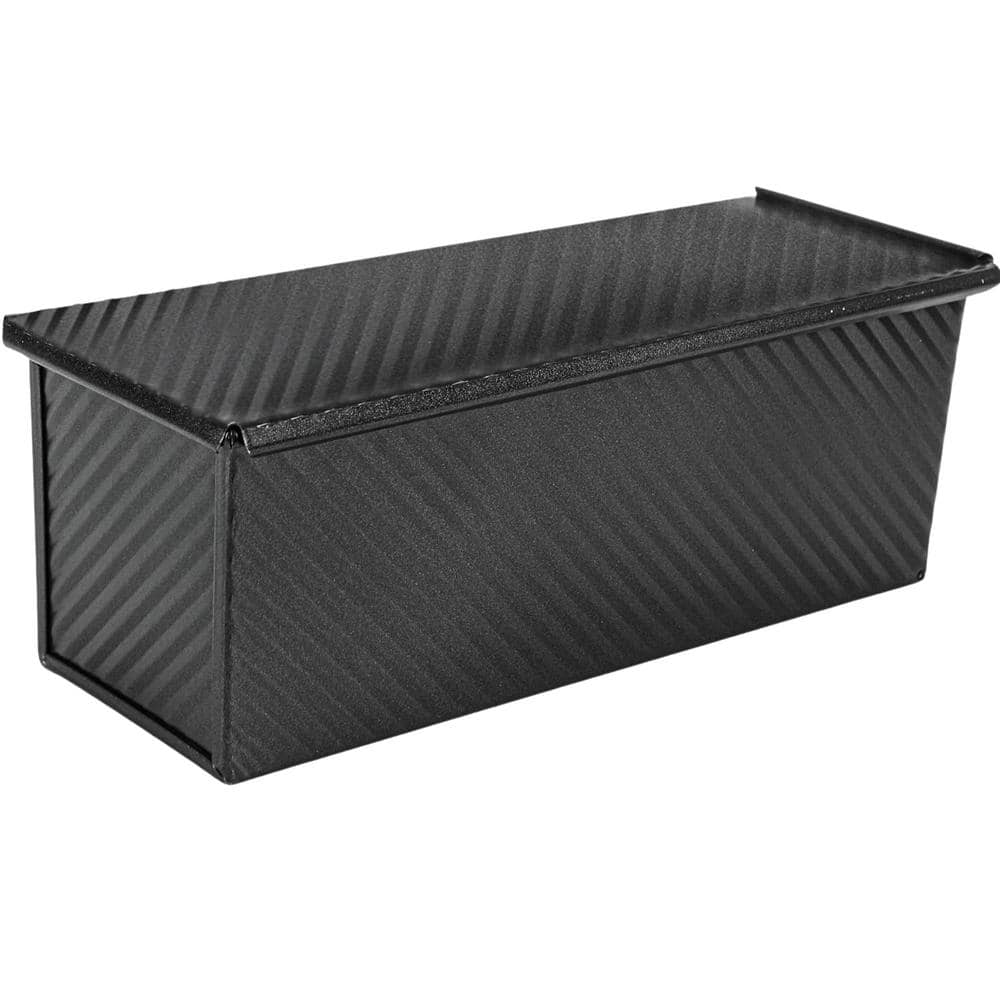 Adrinfly 1-Piece, 13 in. Steel Black Bread Loaf Pan Rectangular Loaf ...