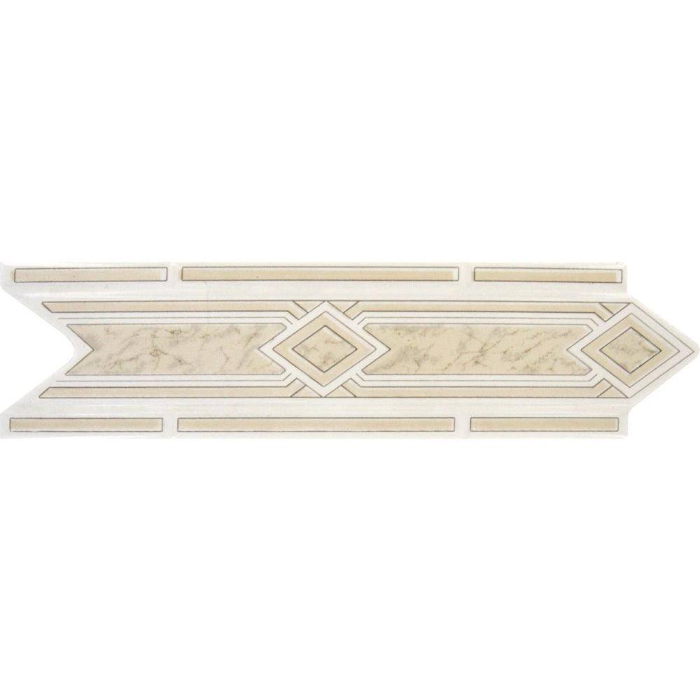 MSI Delta Listello 3 in. x 12 in. Glossy Ceramic Floor and Wall Tile (1 ...