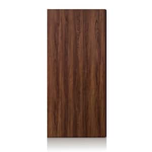 CALHOME 44 in. x 82 in. Walnut Texture Flush Hollow Core Composite ...