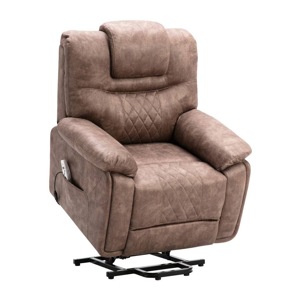 Brown Elderly Power Lift Chair with Adjustable Massage Function and ...