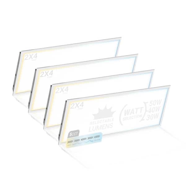 NuWatt 2 ft. x 4 ft. Drop Ceiling Backlit Integrated LED Panel 5CCT 30K ...