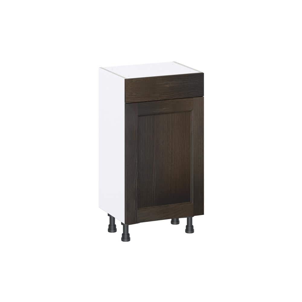 J COLLECTION Lincoln Chestnut Solid Wood Assembled Shallow Base Kitchen ...